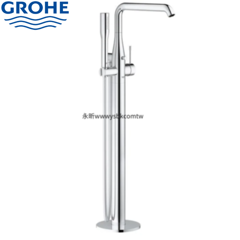 Grohe Essence 獨立式浴缸龍頭+管線盒(預埋盒) 23491.001/45984(鍍鉻色) – 永昕衛浴廚具